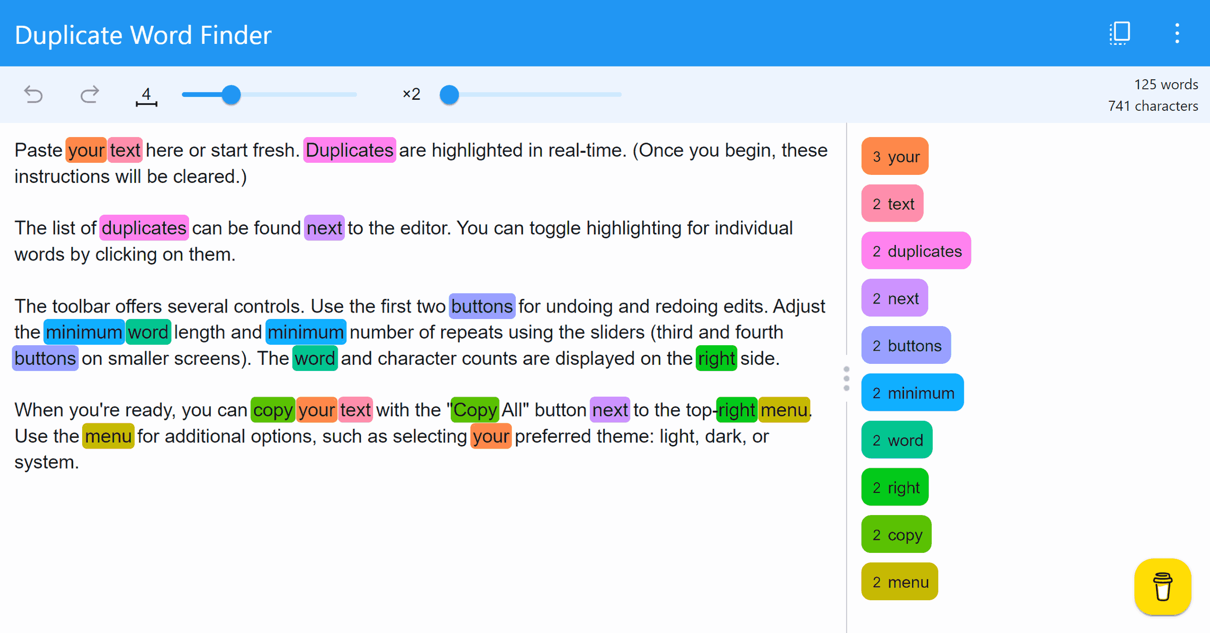 Duplicate Word Finder
